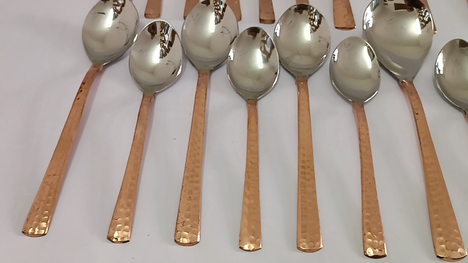 Pure Copper Stainless Steel Flatware Silverware 27 Pieces Western ...