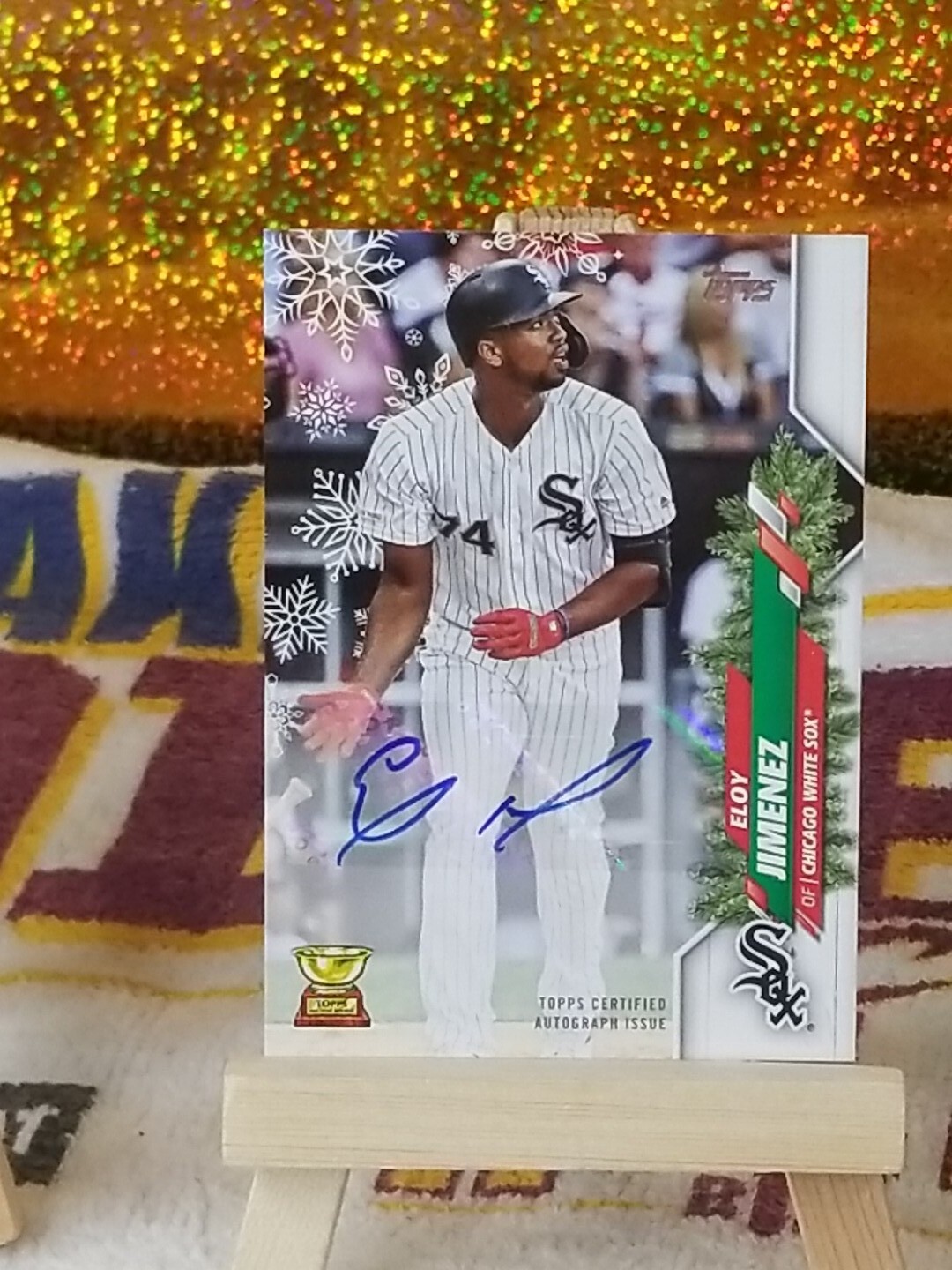 2020 Topps Walmart Holiday Autograph Eloy Jimenez SP /143 #HWA-EJ White ...