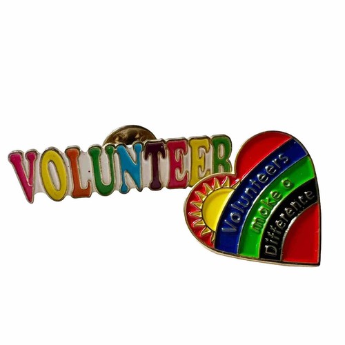 Vtg Volunteer Lapel Tie Hat Pin Volunteers Make A Difference Lot Of 2 ...