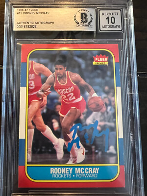 Rodney McCray Signed 1986-87 Fleer Card #71 Beckett Auto 10 | eBay