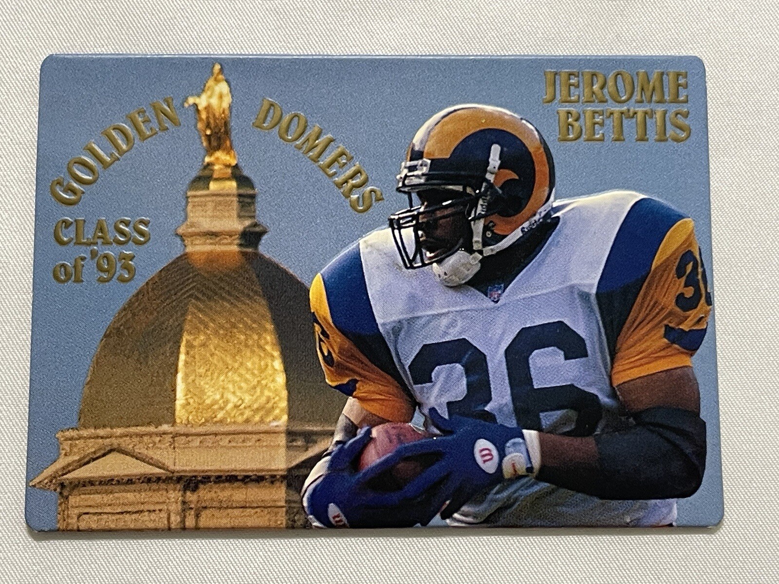 1994 Action Packed Golden Domers Jerome Bettis Prototype #RU944 Notre ...