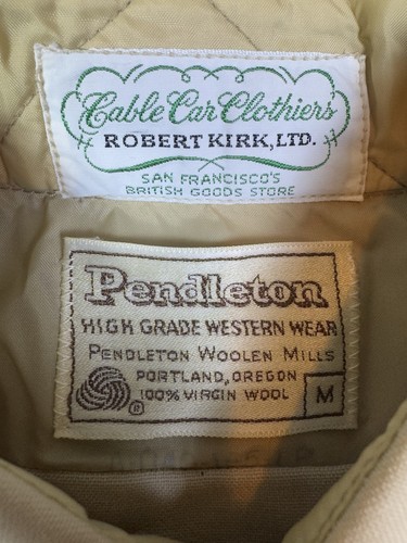 Pendleton M High Grade Western Pearl Snap Brown Cable Car Clothiers Robert Kirk | eBay