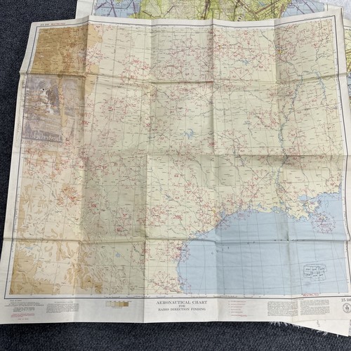 Vintage RARE 1944 Sectional Aeronautical Flight Charts Aviation Lot 4 ...