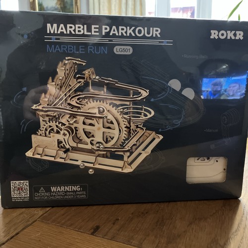 New Sealed ROKR Marble Parkour Marble Run LG501 Robotime Plywood 3D ...