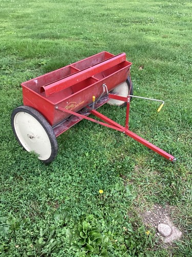 Tractor Mower Pull Behind Drop Spreader Seeder Gandy Turf Tender 2T20 ...