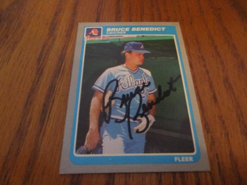 1985 FLEER BRUCE BENEDICT AUTOGRAPHED CARD | eBay