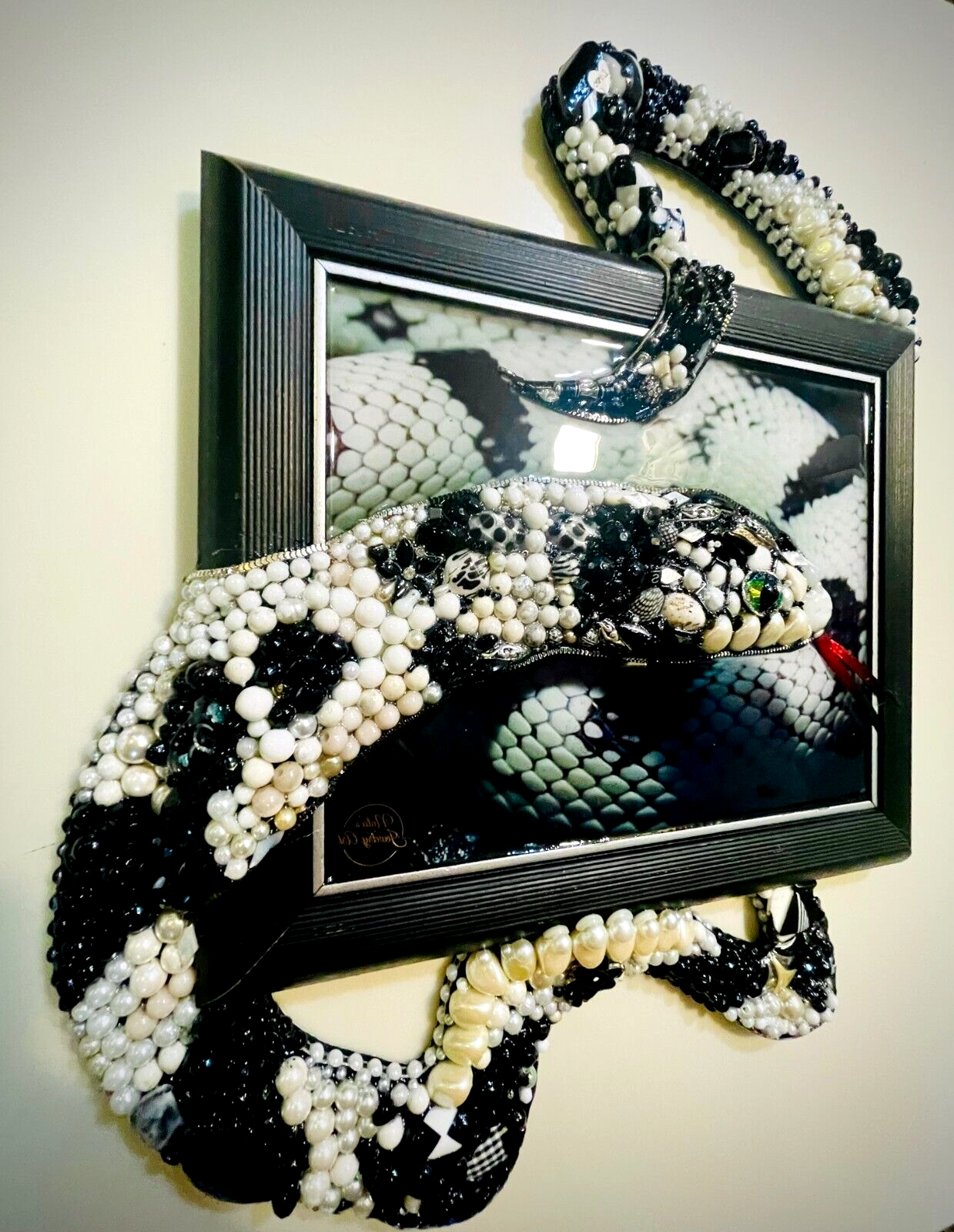AMAZING SNAKE FRAMED JEWELRY ONE OF A KIND ART UNIQUE GIFT DECOR | eBay