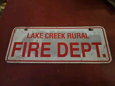 Vintage Lake Creek Rural Fire Department License Plate Topper | eBay