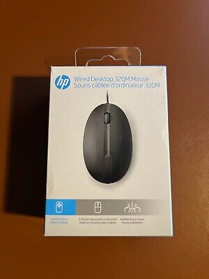 Official HP Wired Desktop 320M Mouse - Black NEW | eBay