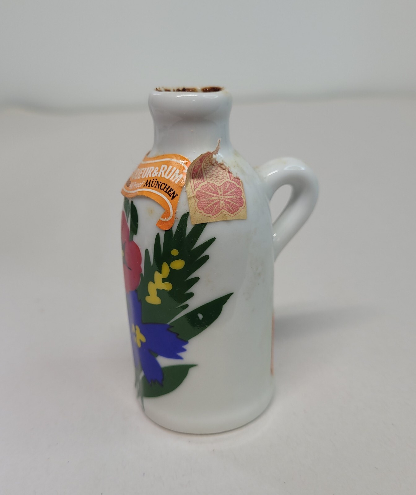 Munchen Porcelain Bottle / Miniature Herb Liqueur Bottle Empty West ...