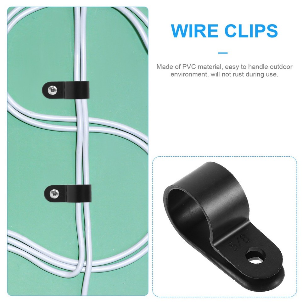 50pcs Wire Staples Rope Light Clips Outdoor Wall Wire Clips Cable Wire ...