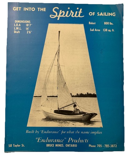 Spirit Endurance Sailboat Fleet Dealer Sales Brochure Catalog Ontario ...