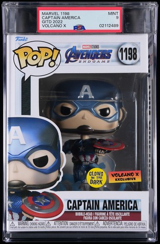 FUNKO POP! AVENGERS ENDGAME: CAPTIAN AMERICA #1198 GITD VOLCANO X (2022 ...