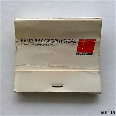 Petty-Ray Geophysical Geosource Inc Houston London Matchbook (MK115) | eBay