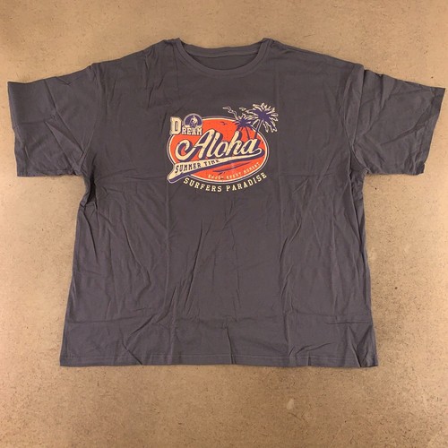 Shein Women's Size Large Gray Aloha Slogan Graphic Drop Shoulder ...