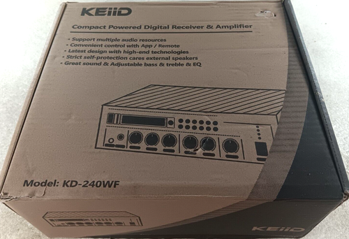 KEiiD KD-240WF Bluetooth V5.0 Stereo Digital Amplifier Receiver RMS 2X ...