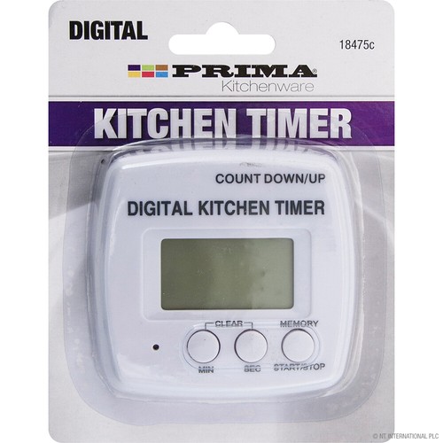 Prima Digital Kitchen Timer w/Magnetic Back, Count Up/Count Down | eBay UK