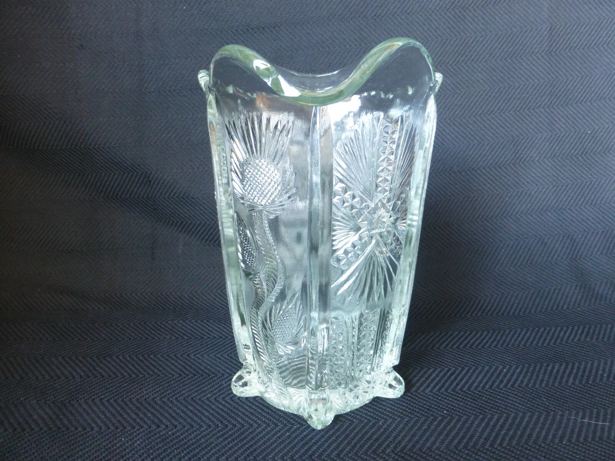 Thistle Pattern Glass Pitcher