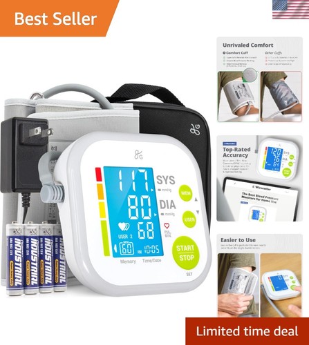 Blood Pressure Monitor with LCD Display & Irregular Heartbeat Sensor | eBay