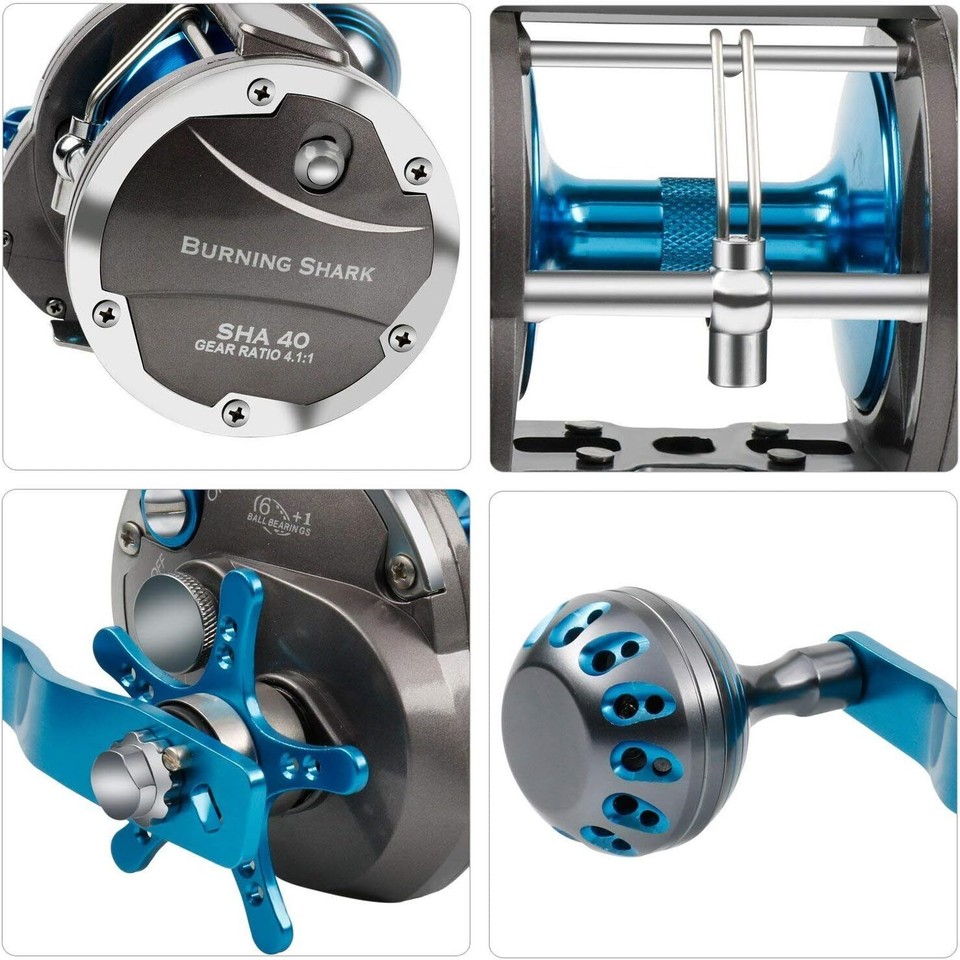 Trolling Reel Saltwater Level Wind Reels, Drag Reels Boat Fishing Ocean ...