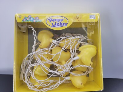 Peeps Lights Yellow Marshmallow Chicks String Lights Spring Easter ...