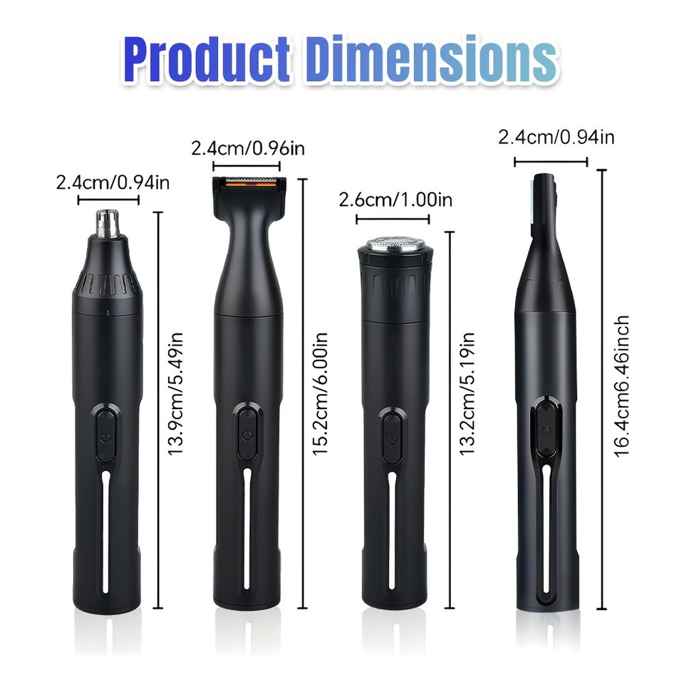 Electric Men Ear Beard Nose Hair Trimmer Eyebrow Mustache Remover ...