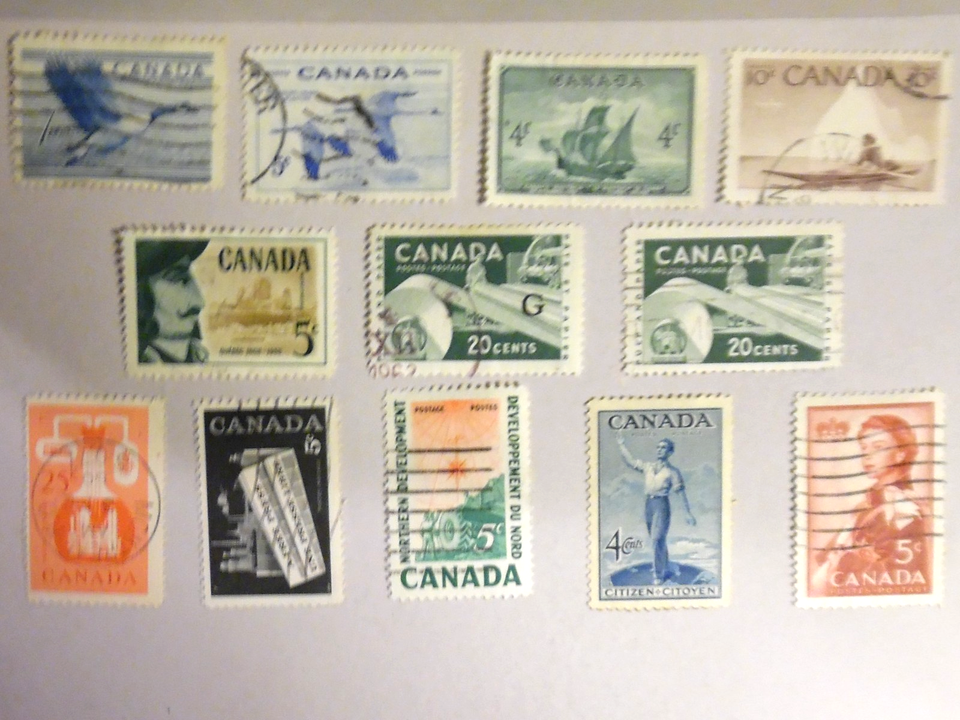 CANADA - LOT OF 52 USED CANADIAN STAMPS - SEE ALL PHOTOS | eBay