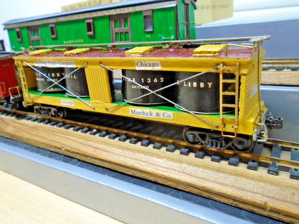 THREE Huff-N-Puff HO Kit Built Craftsman Cars Caboose+Pickle Tank ...