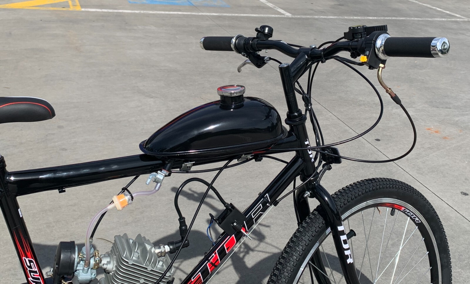 DIY 80CC 100CC MOTORISED PUSH BIKE ENGINE MOTOR KIT WITH 27.5" BICYCLE ...