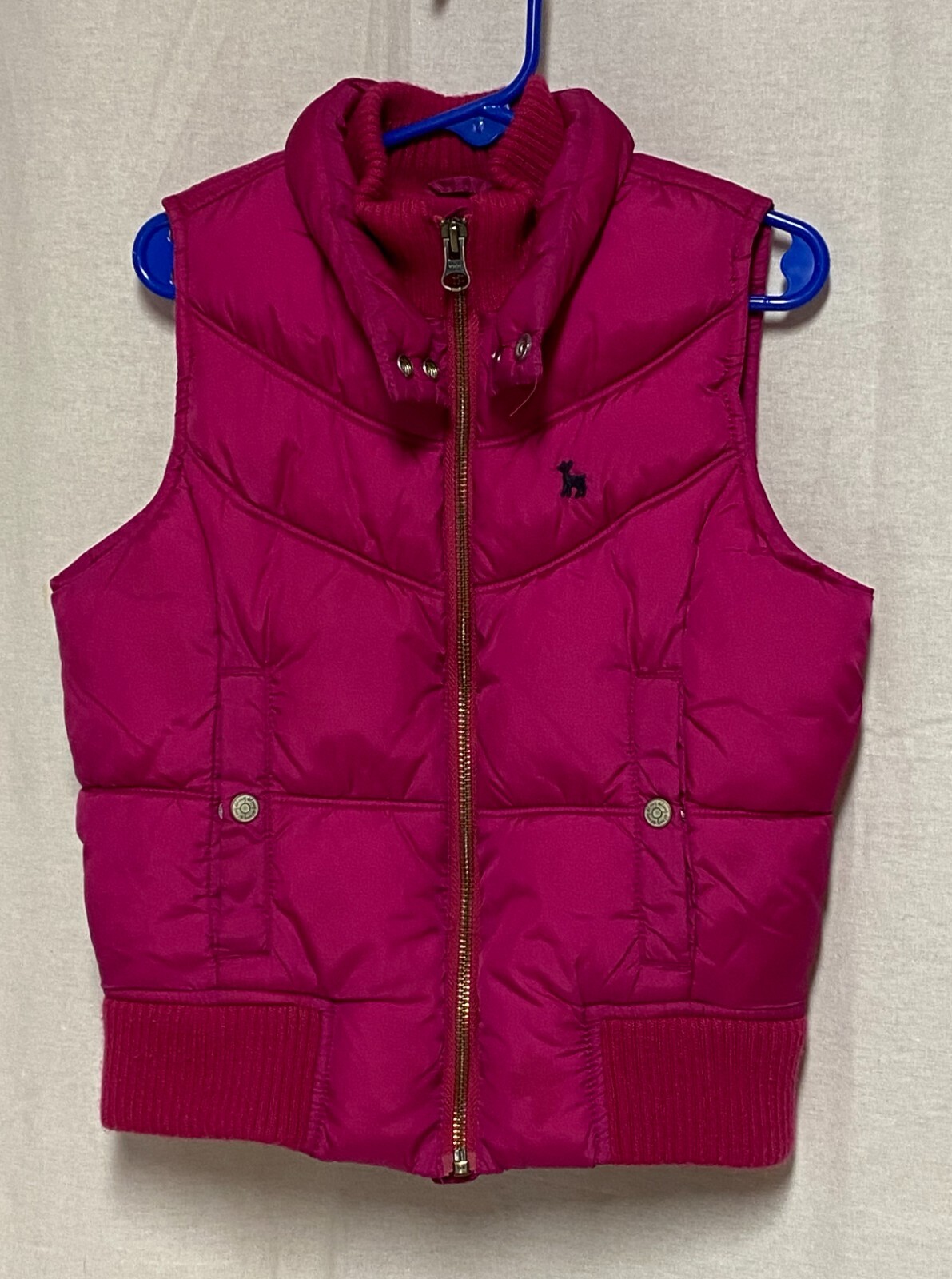 Old Navy Girls Puffer Vest Zippered Front Bright Pink Size Small 6/8 | eBay
