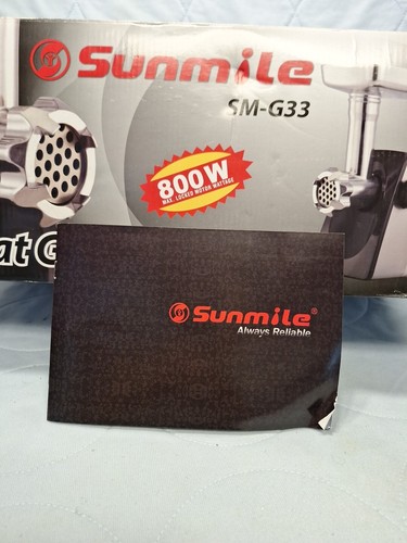 Sunmile Electric Meat Grinder Model G33 "Works" 800 watts Lock Load Max. | eBay