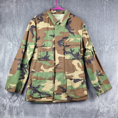 U.S. Army Issue BDU Woodland Camouflage Pattern Combat Coat Size Small ...