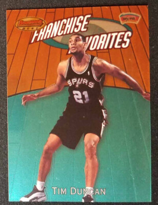 1999-00 Bowman's Best Tim Duncan Franchise Favorites NM-MINT (back ...