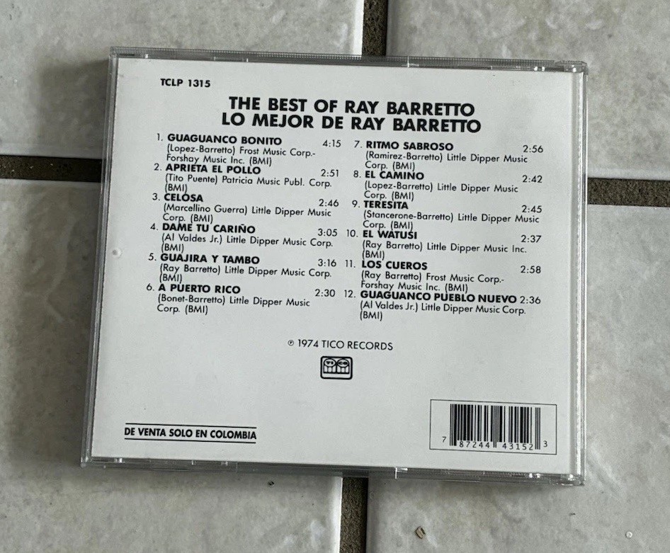 Ray Barretto - Lo Mejor De - The Best Of - Tico Records Cd - Colombia ...
