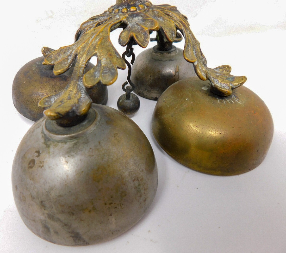 Antique Quadruple Bell Set for Tabletop or to Hang on Shop Door Late ...