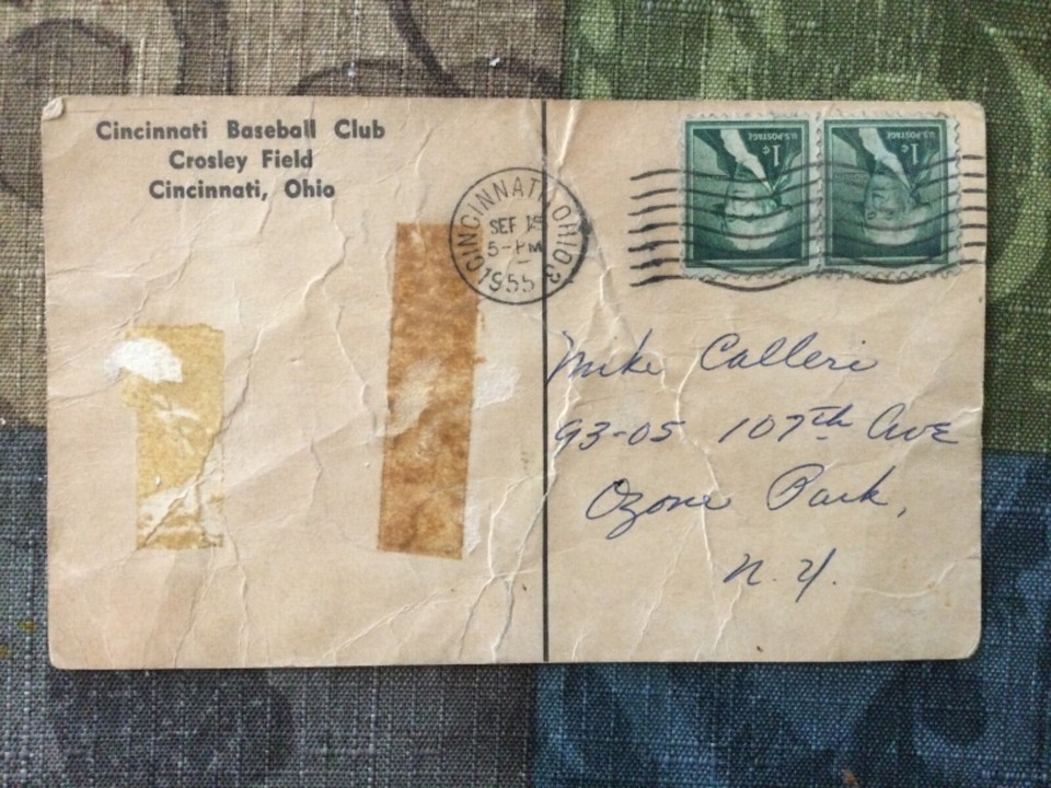 1954-1955 Cincinnati Reds Team Issue Postcard Joe Black Autograph ...