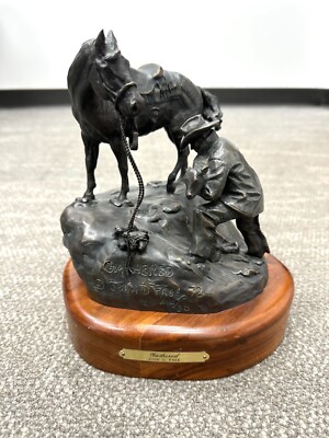1972 JOHN D. FREE Osage Western Artist Proof 2/30 Bronze Sculpture ...