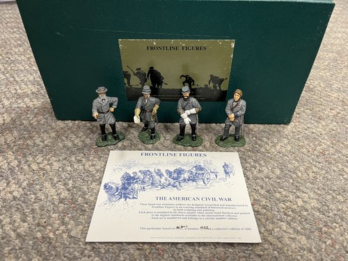 + Frontline Figures American Civil War 4 Confederate Generals LNIB A.C ...