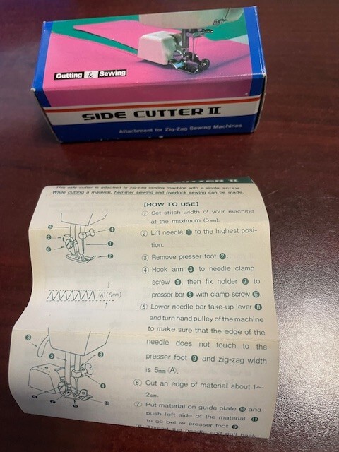Side Cutter ll R-CT10 Attachment for Zig-Zag Sewing Machines Made in ...