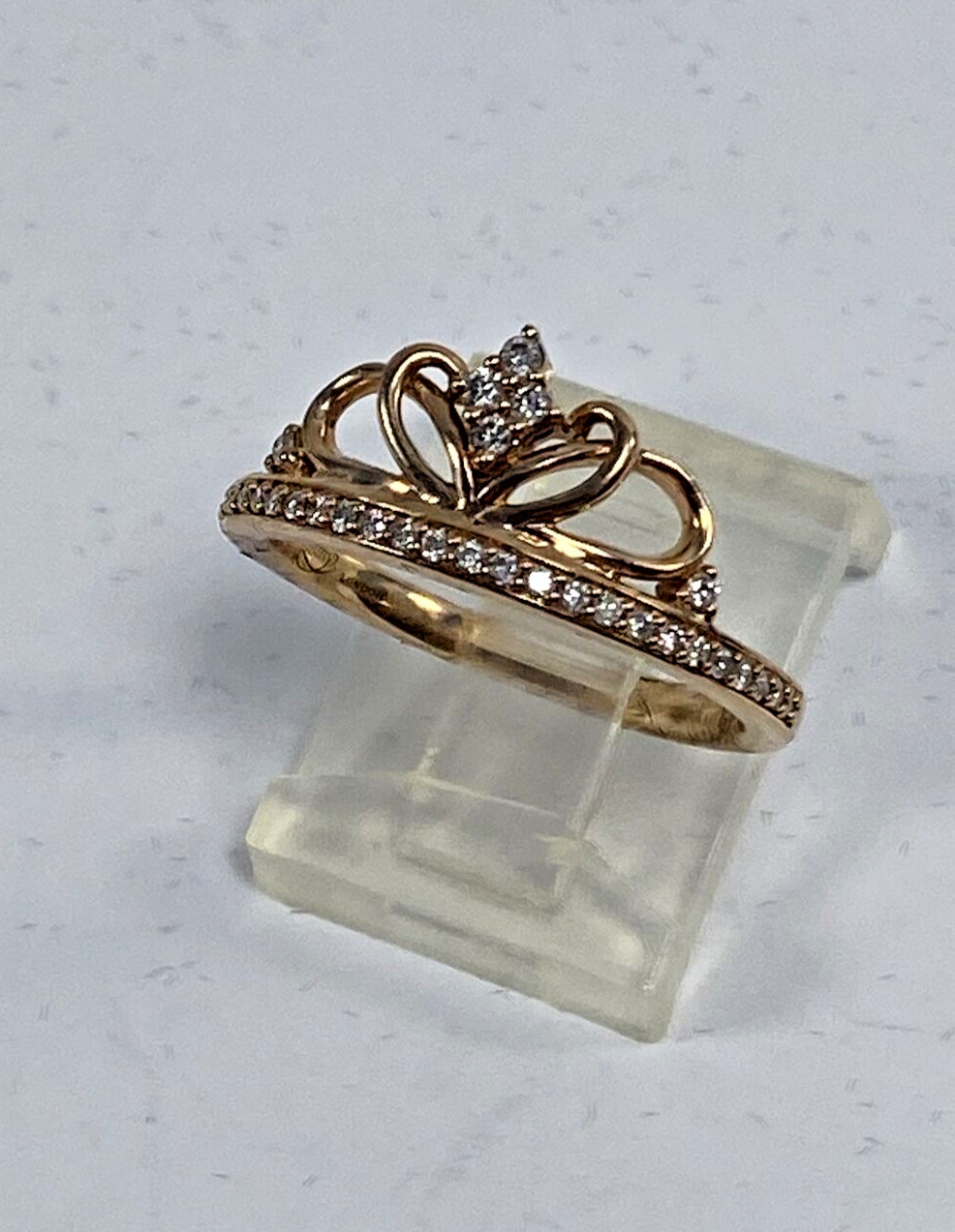 10K Yellow Gold Genuine Diamond Tiara Ring EMMY LONDO… - Gem