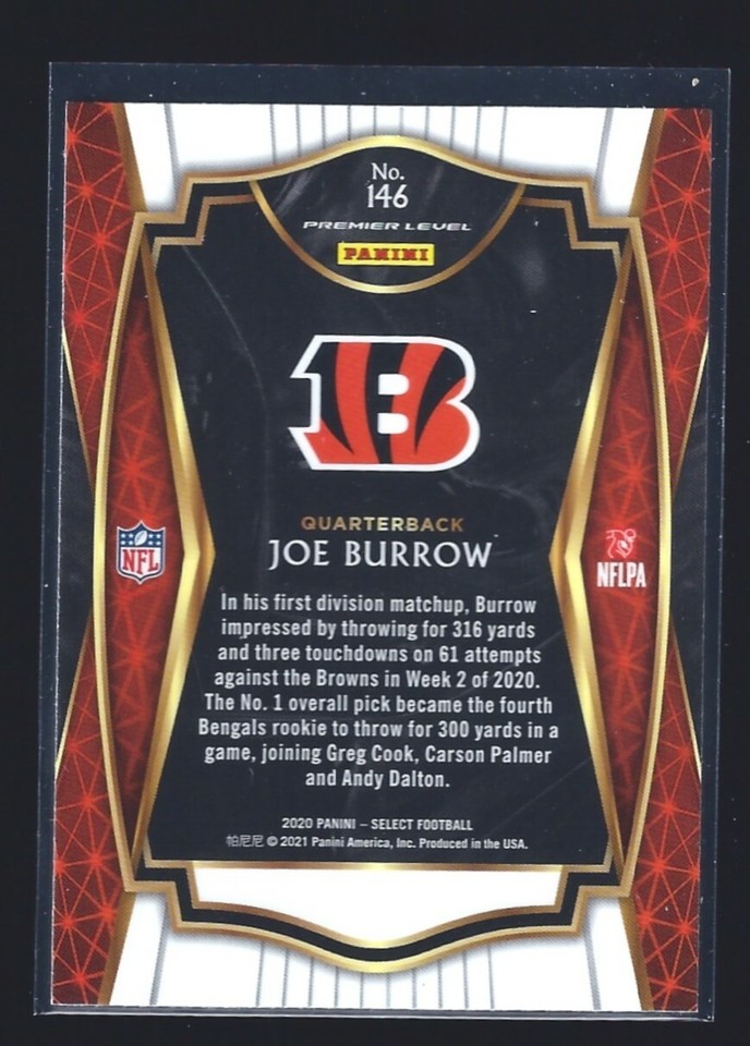2020 Select Premier Level Joe Burrow Rookie Card #146 | eBay