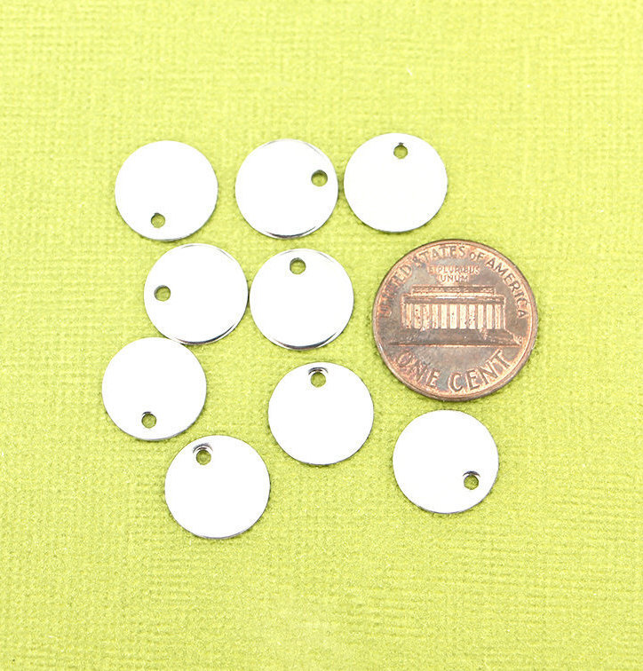 20 Stainless Steel Charm Stamping Disc 12mm Diameter - MT544 | eBay