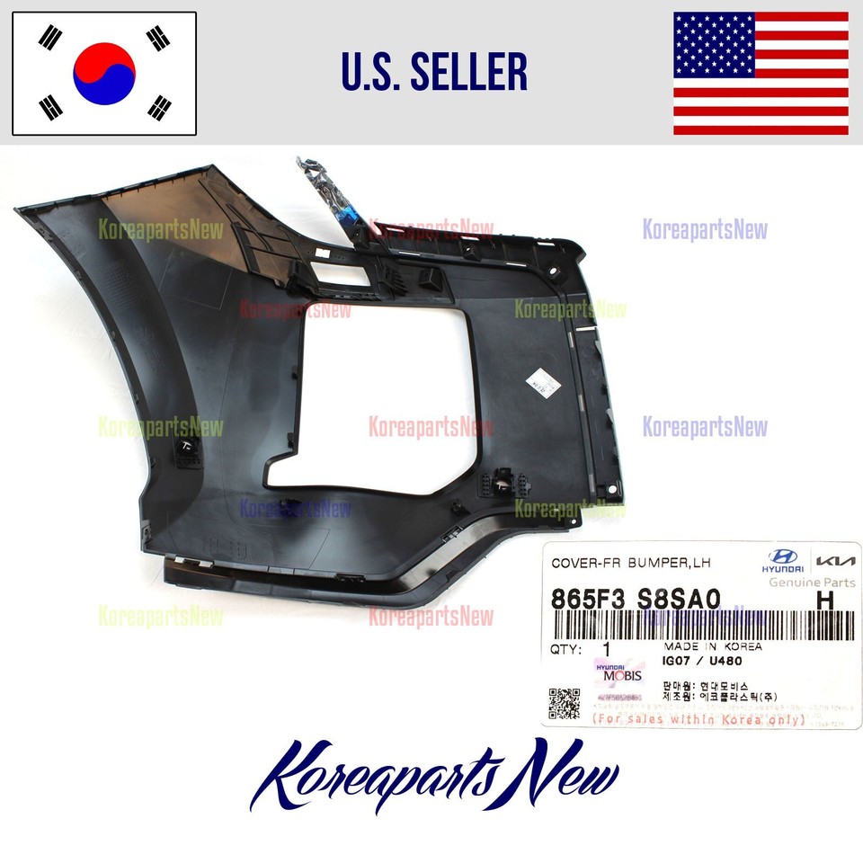 FRONT Bumper Cover Left DRIVER 865F3-S8SA0 ⭐OEM⭐ Palisade calligraphy ...