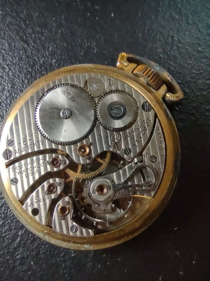 SOUTH BEND 16 SZ POCKET WATCH STUDEBAKER 21 JEWEL NON RUNNING | eBay