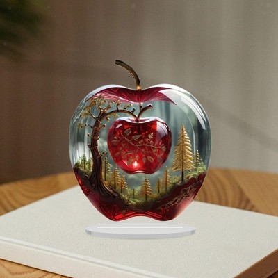 2D Apple Shape Plaque Table Sign 16.7x20cm Tabletop Ornament | eBay ...