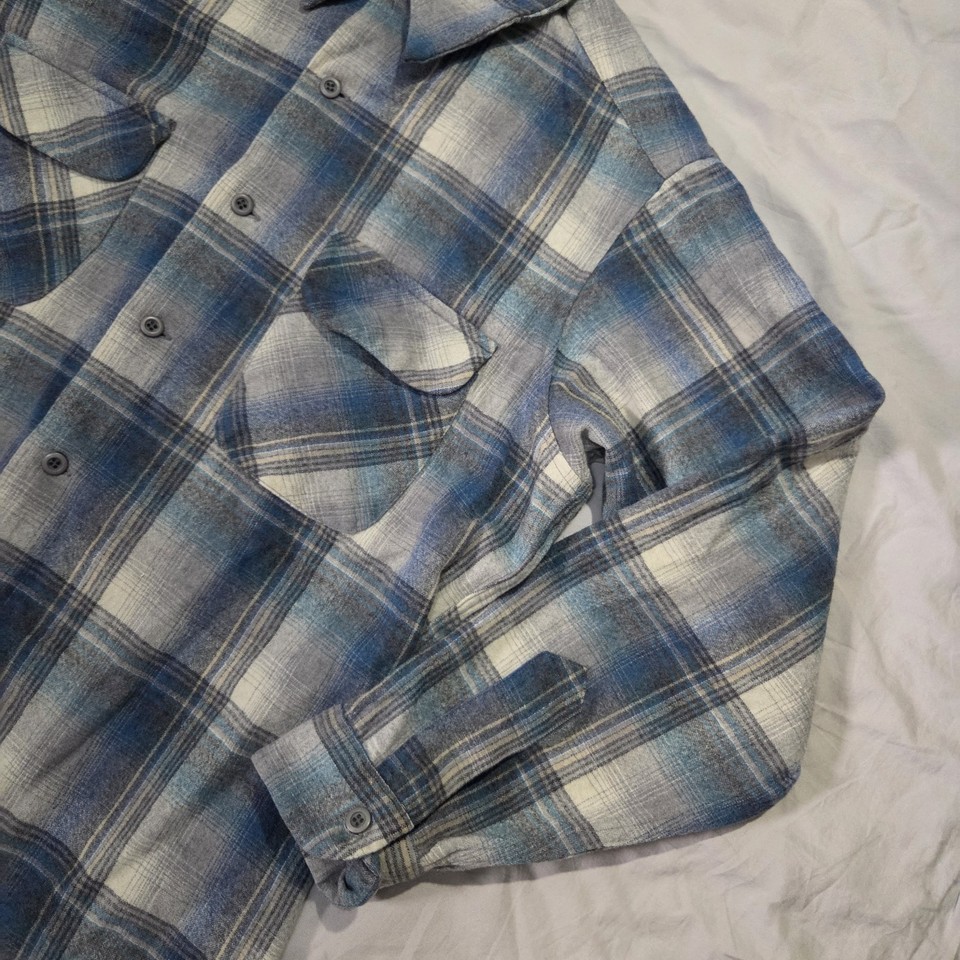 Pendleton Shirt Mens XL VTG Flap Pockets Loop Collar 100% Virgin Wool ...