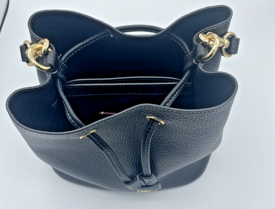NWT Coach Rowan Black Leather Bucket Bag | eBay