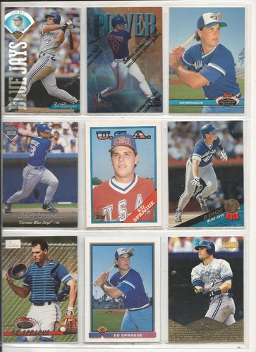 Lot of 41 Different Ed Sprague Baseball Card Collection (includes RC ...