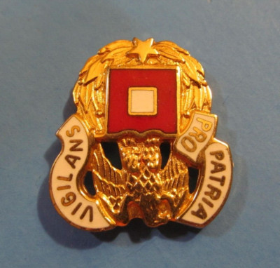 U.S. Army Signal Corps Regimental Crest Patria Pro Vigilans Military ...