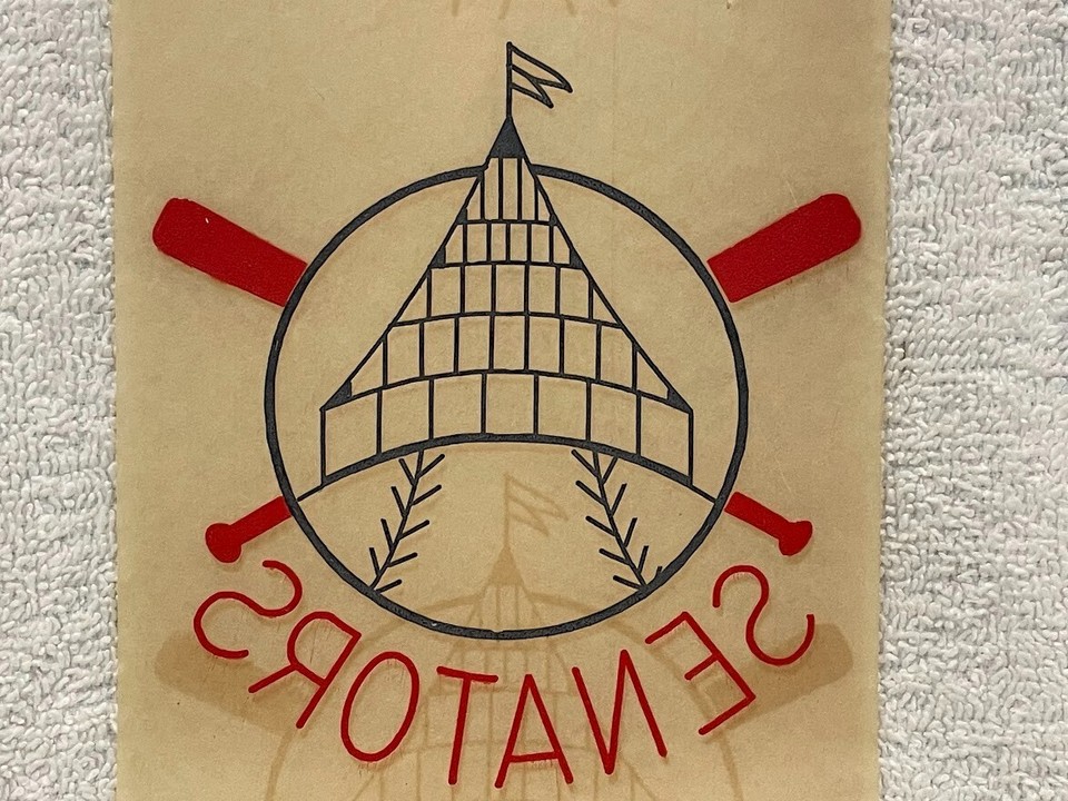 VERY RARE 1950's Washington Senators Logo Transfer/Decal, VERY COOL ...